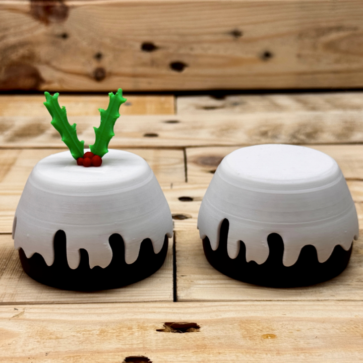 3D Printable Christmas Pudding Container by ENIQUE3D