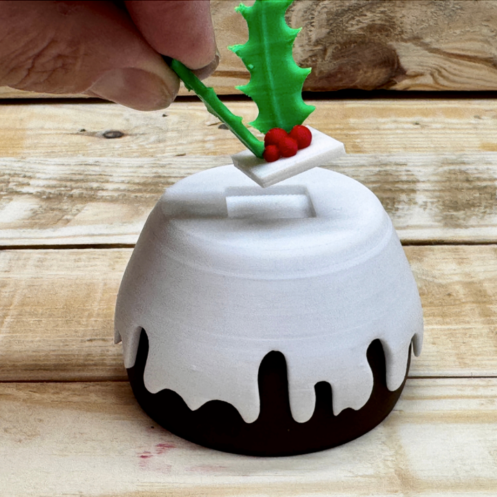 3D Printable Christmas Pudding Container by ENIQUE3D
