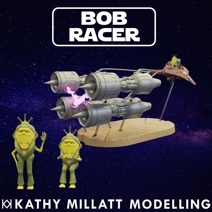 3D Printable Bob Jettster Galactic Racer and Mini by Kathy Millatt ...