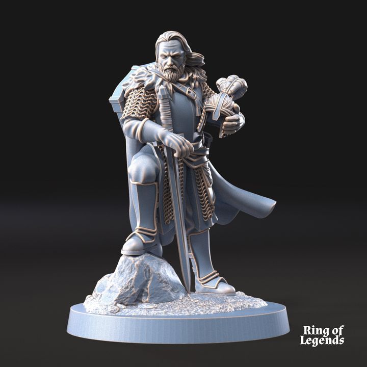 3D Printable North Humans Captain with Spear and Shield | North Humans ...