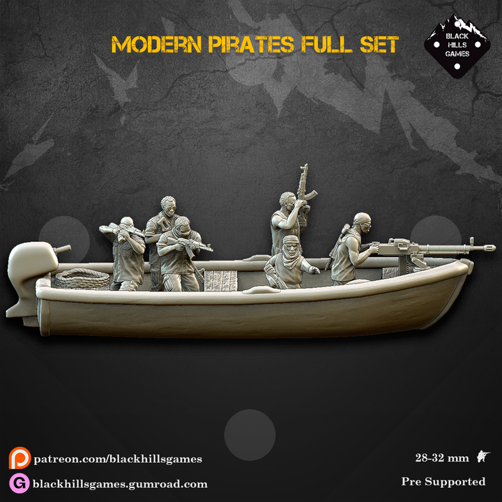 3D Printable Black Hills Games - Modern Pirates (Full Set) by Black ...
