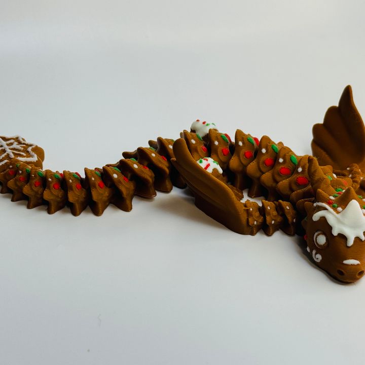 3D Printable Gingerbread Dragon by Tealcat creative by Teal Cat Creative
