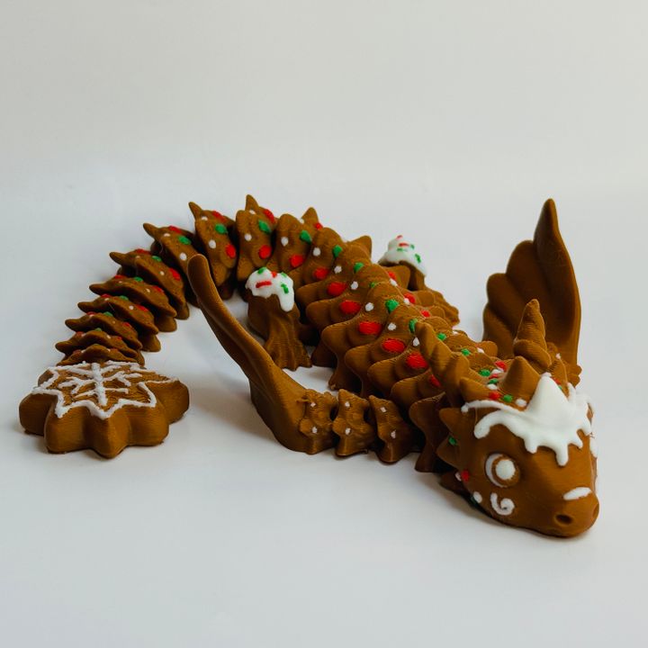 3D Printable Gingerbread Dragon by Tealcat creative by Teal Cat Creative