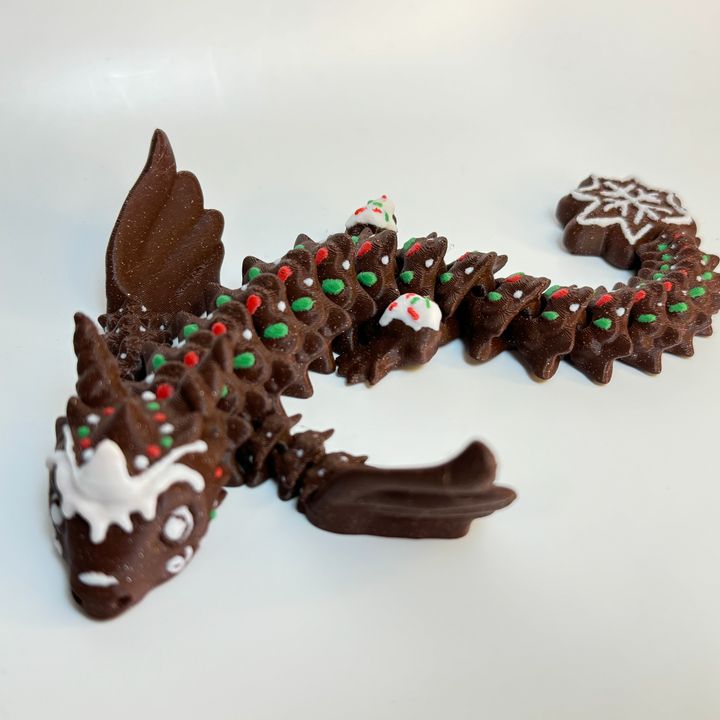 3D Printable Gingerbread Dragon by Tealcat creative by Teal Cat Creative