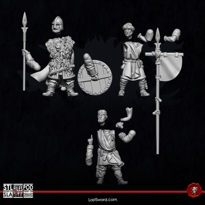 3D Printable Hersir Halfdan by LastSword Miniatures