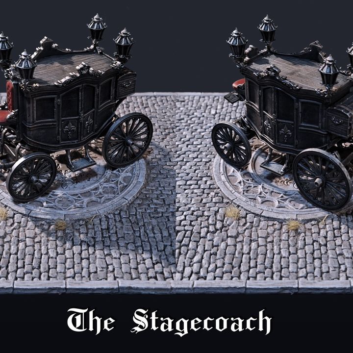 3D Printable Gothic Stagecoach by Stormcrow Scenery