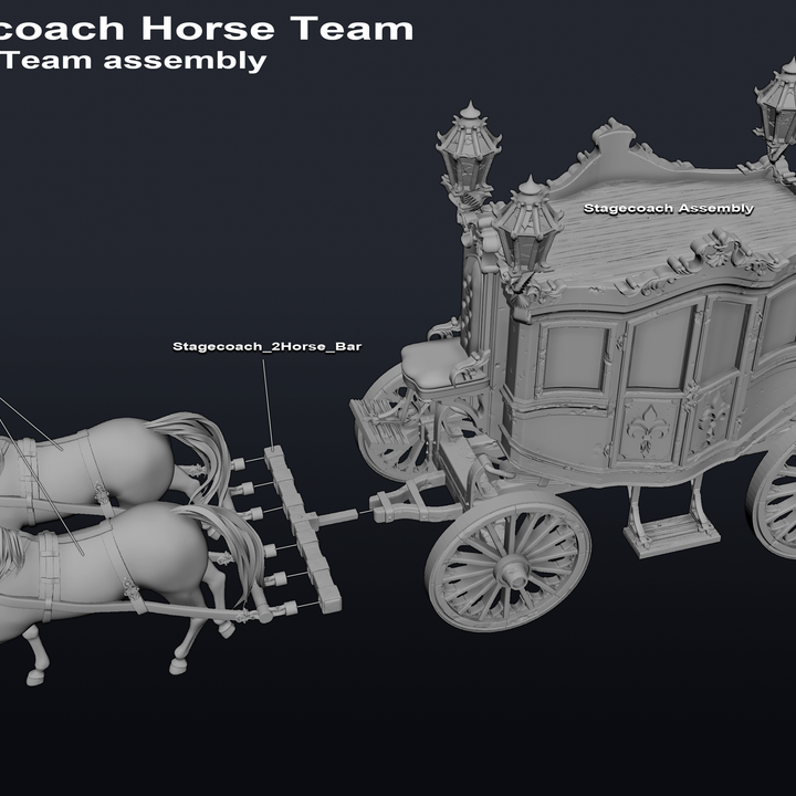 3D Printable Gothic Stagecoach by Stormcrow Scenery