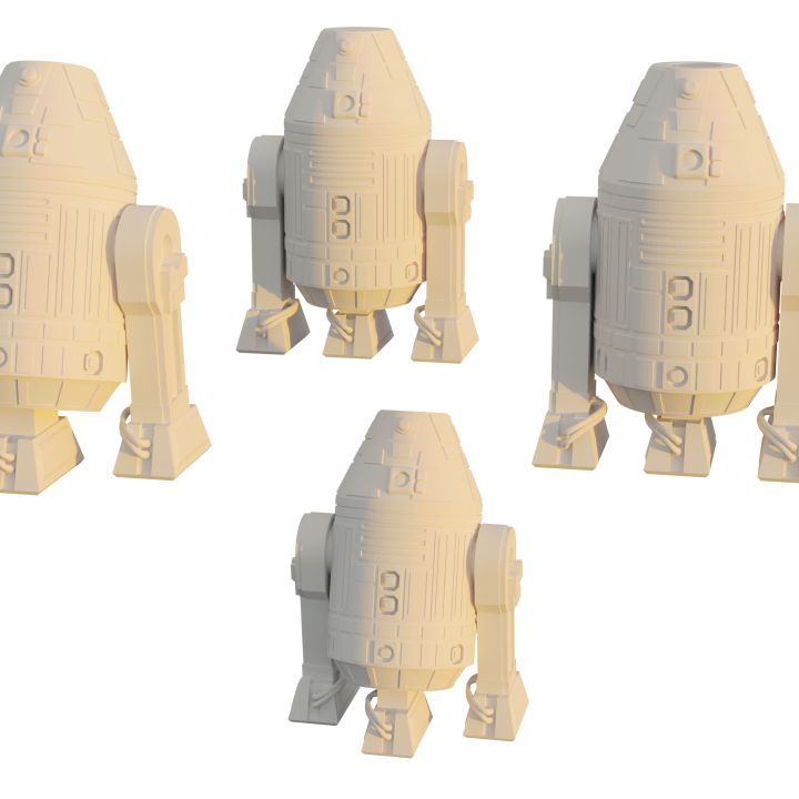 3D Printable Droids Miniatures by Kathy Millatt Modelling