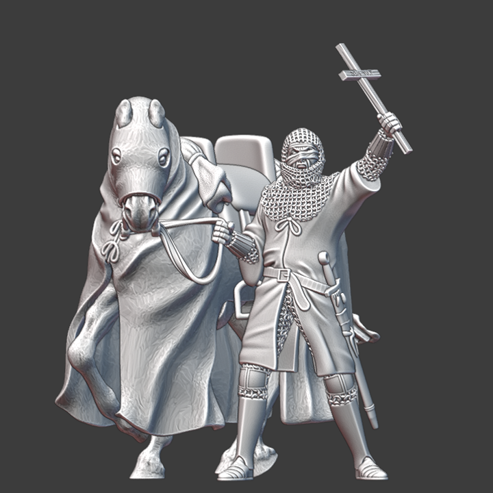 3D Printable Medieval Knight Of Saint Lazarus - Leper Knight by ...