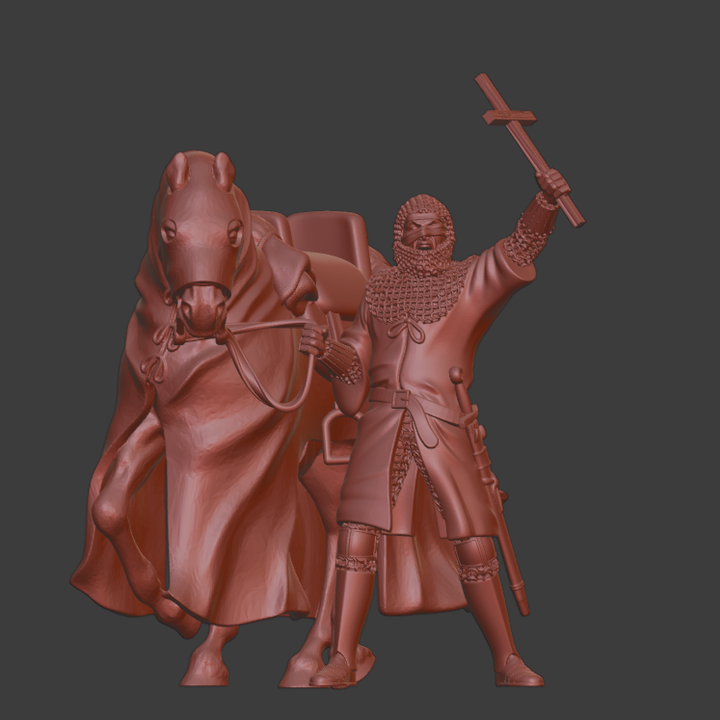 3D Printable Medieval Knight Of Saint Lazarus - Leper Knight by ...