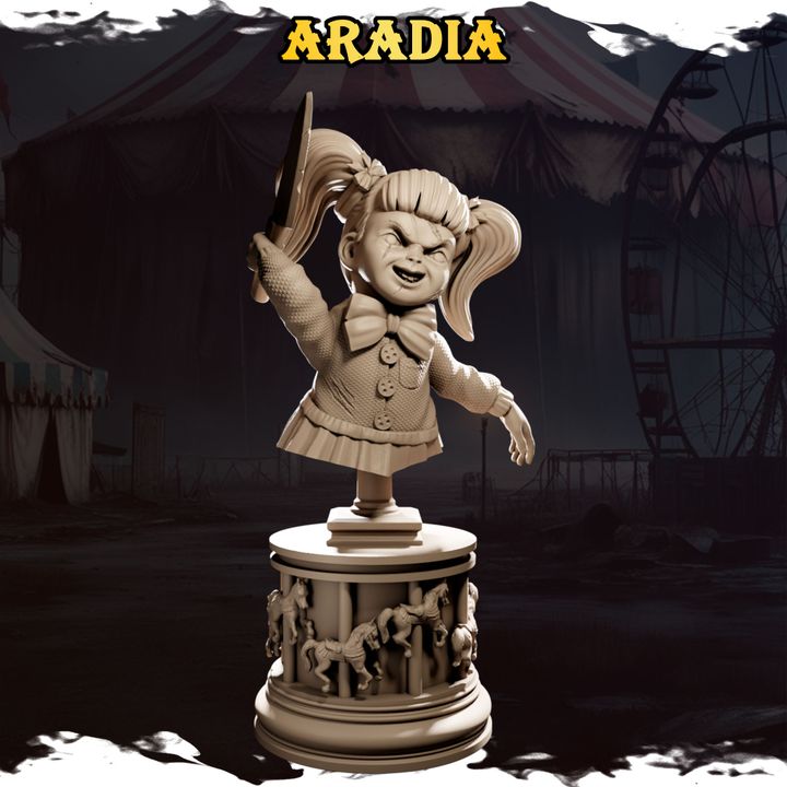 3D Printable Aradia from The Circus of Madness (Bust included) by Black ...