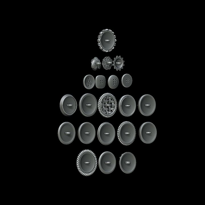 3D Printable BUTTONS by 3Dimontis