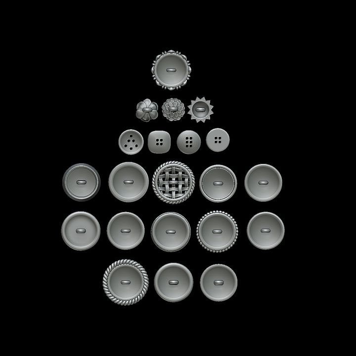 3D Printable BUTTONS by 3Dimontis