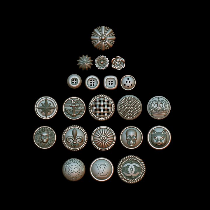 3D Printable BUTTONS by Tishchenkov Dmitrii