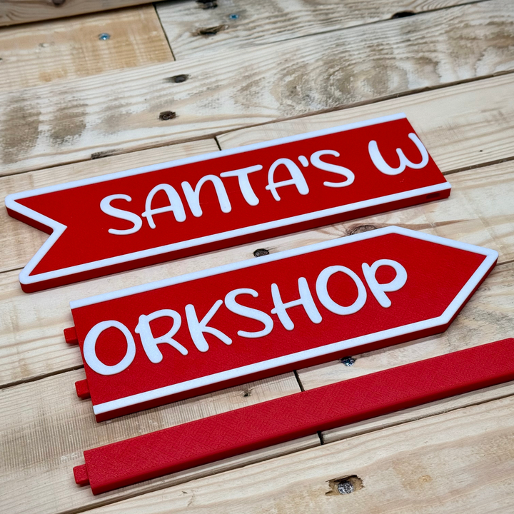 3D Printable Santa’s Workshop Sign by ENIQUE3D