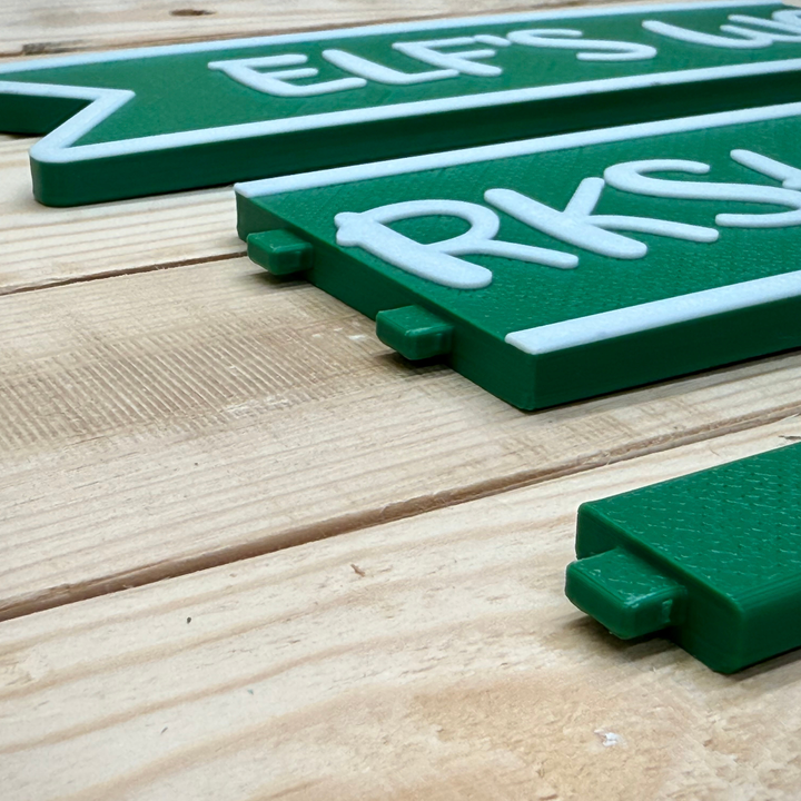 3D Printable Elf Workshop Sign by ENIQUE3D