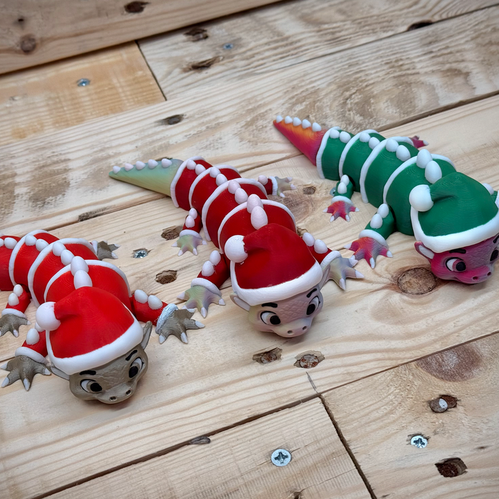 3D Printable Baby Christmas Dragon by ENIQUE3D