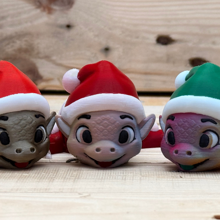 3D Printable Baby Christmas Dragon by ENIQUE3D