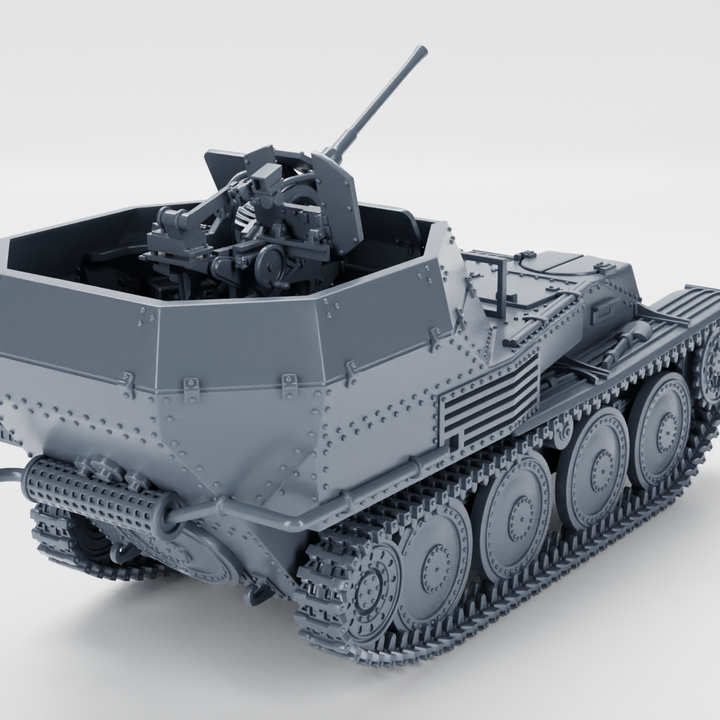 3D Printable Flakpanzer 38(t) - “Gepard” (2cm Flak38) (Sd.Kfz.140 ...
