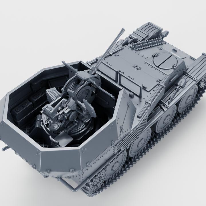 3D Printable Flakpanzer 38(t) - “Gepard” (2cm Flak38) (Sd.Kfz.140 ...