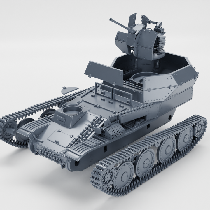 3D Printable Flakpanzer 38(t) - “Gepard” (2cm Flak38) (Sd.Kfz.140 ...