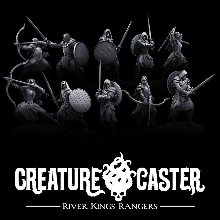 3D Printable River King Rangers by Creature Caster