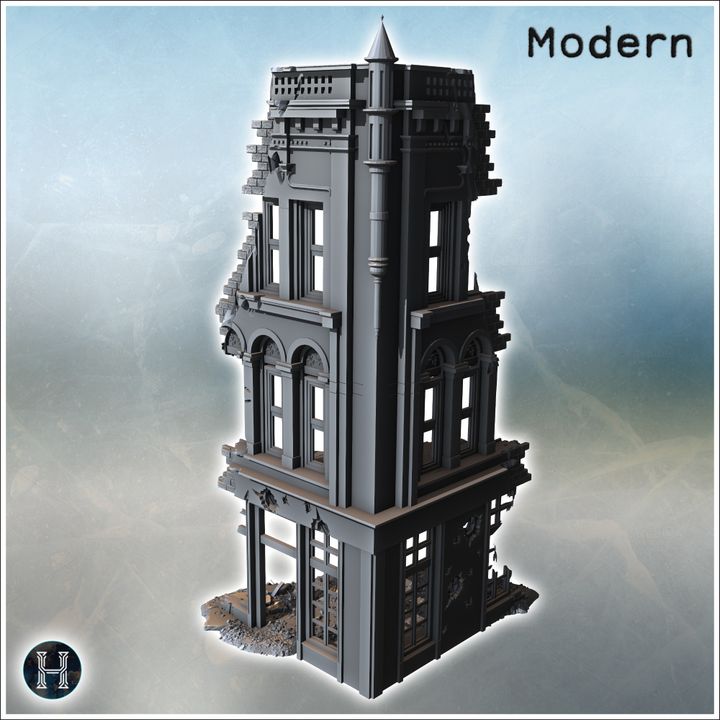 3D Printable Modern urban ruins pack No. 4 - Modern WW2 WW1 World War ...