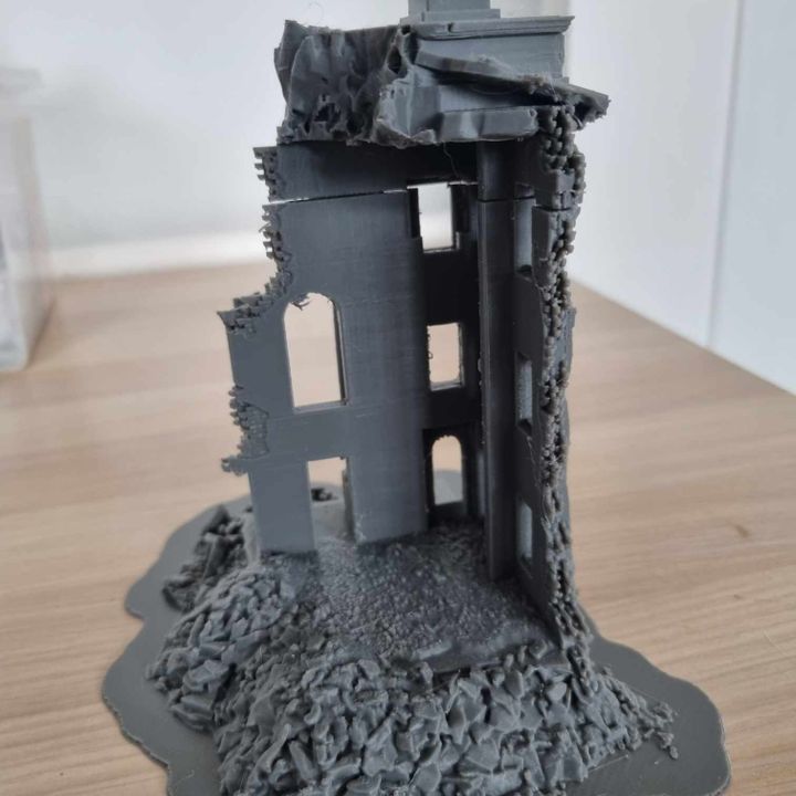 3D Printable Classical building facade with columns, large steps, and ...