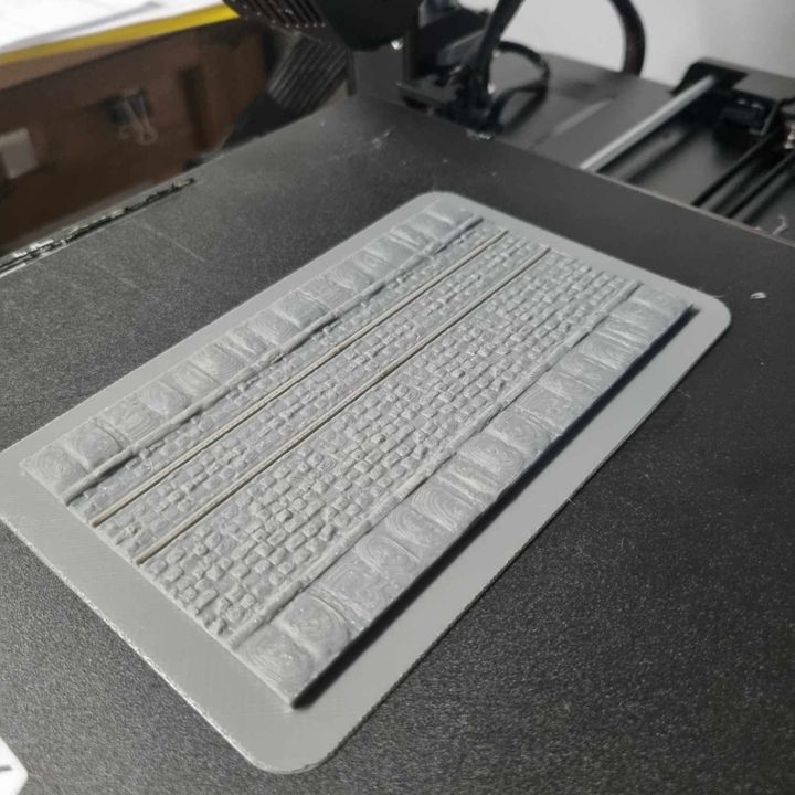 3D Printable Set of modular urban paved roads with plaza (wide + narrow ...