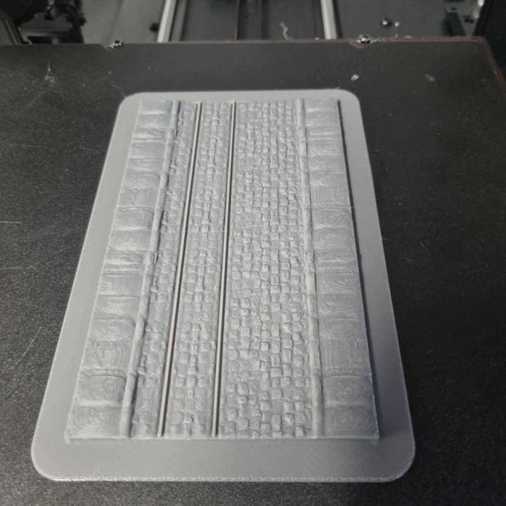 3D Printable Set of modular urban paved roads with plaza (wide + narrow ...
