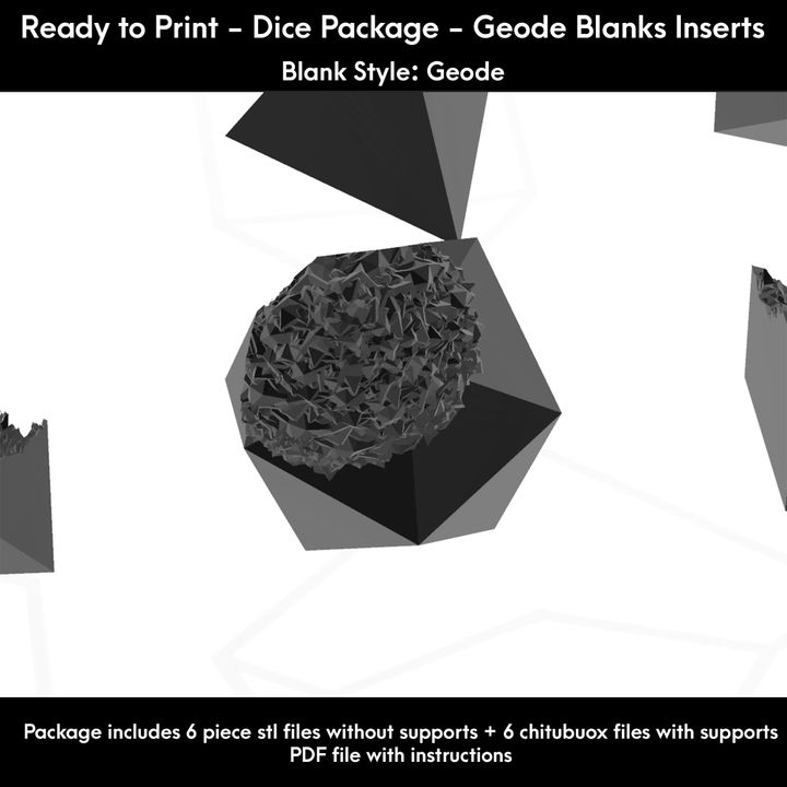 3D Printable Geode Blank Dice Masters – Ready to Print -Geode Blank ...