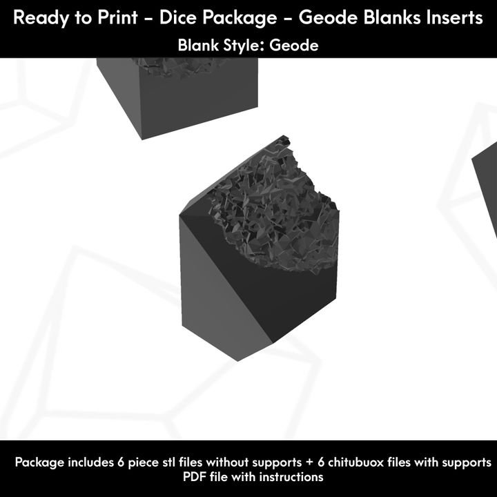 3D Printable Geode Blank Dice Masters – Ready to Print -Geode Blank ...