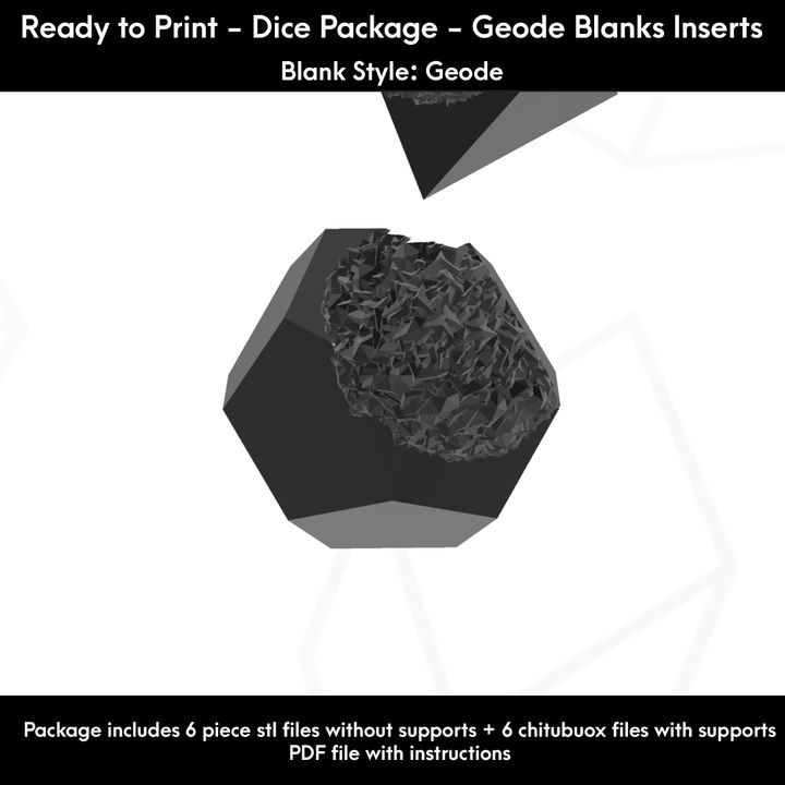 3D Printable Geode Blank Dice Masters – Ready to Print -Geode Blank ...
