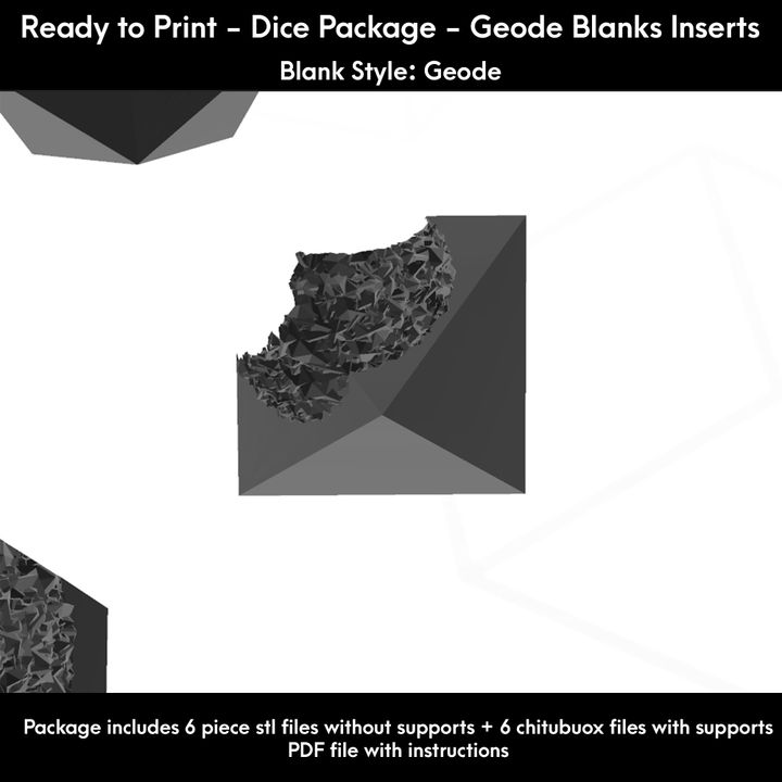 3D Printable Geode Blank Dice Masters – Ready to Print -Geode Blank ...