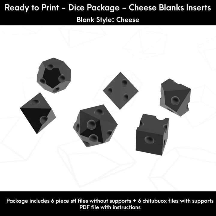 3D Printable Cheese Blank Dice Masters – Ready to Print -Cheese Blank ...