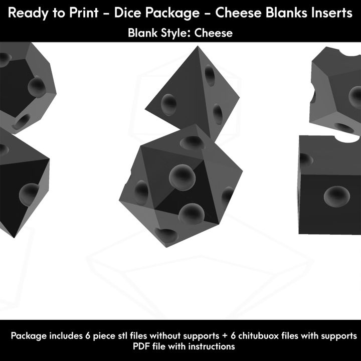 3D Printable Cheese Blank Dice Masters – Ready to Print -Cheese Blank ...