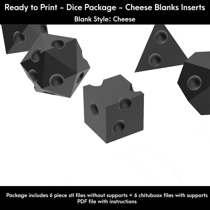 3D Printable Cheese Blank Dice Masters – Ready to Print -Cheese Blank ...