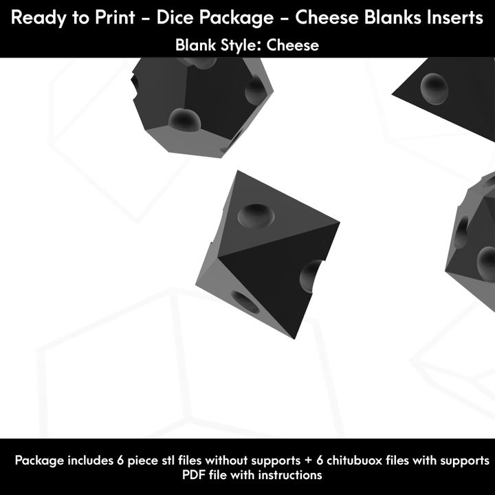 3D Printable Cheese Blank Dice Masters – Ready to Print -Cheese Blank ...