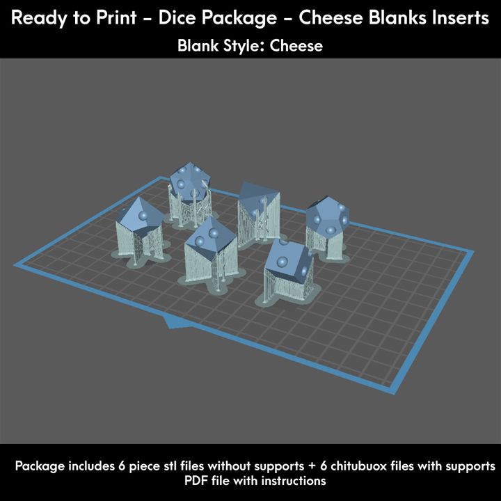 3D Printable Cheese Blank Dice Masters – Ready to Print -Cheese Blank ...