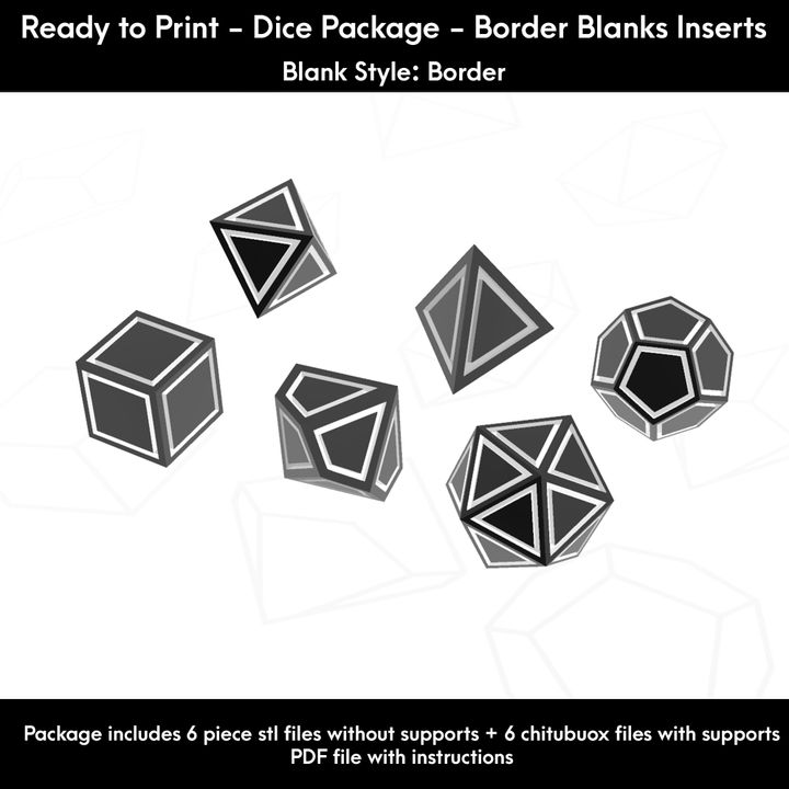 3D Printable Border Blank Dice Masters – Ready to Print -Border Blank ...