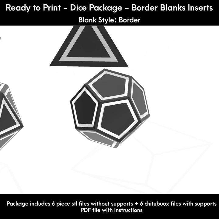 3D Printable Border Blank Dice Masters – Ready to Print -Border Blank ...