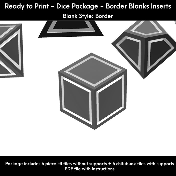 3D Printable Border Blank Dice Masters – Ready to Print -Border Blank ...