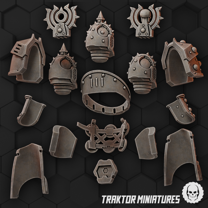 3D Printable Mk Hex Grandmaster Armor by Traktor Miniatures