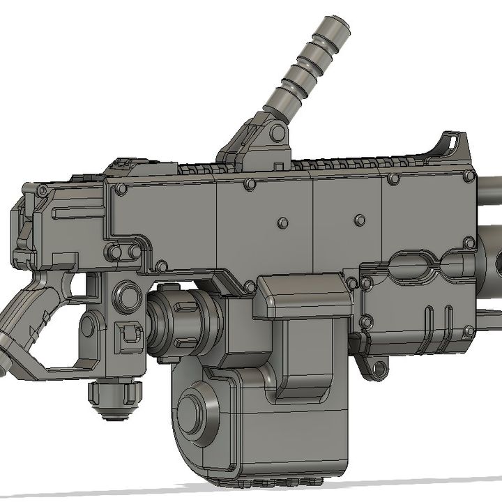 3D Printable Heavy Bolter, Cosplay scale by Joe D