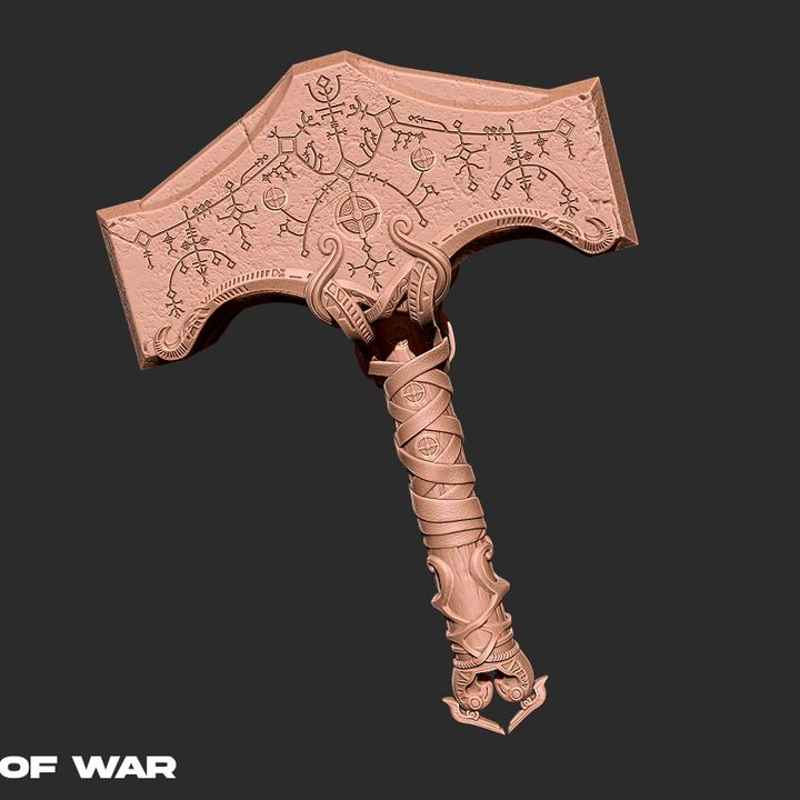 3D Printable Mjolnir 3D for cosplay by Printhub