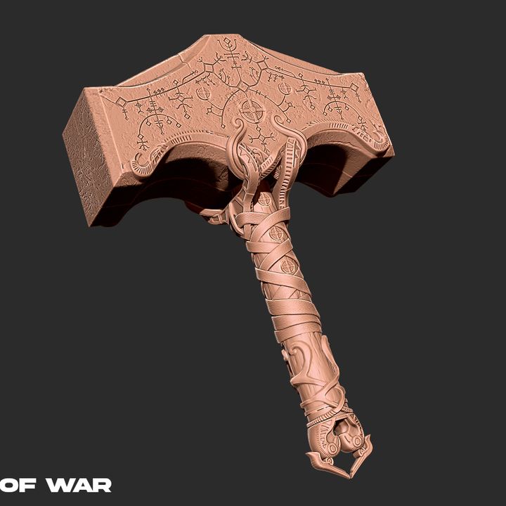 3D Printable Mjolnir 3D for cosplay by Printhub