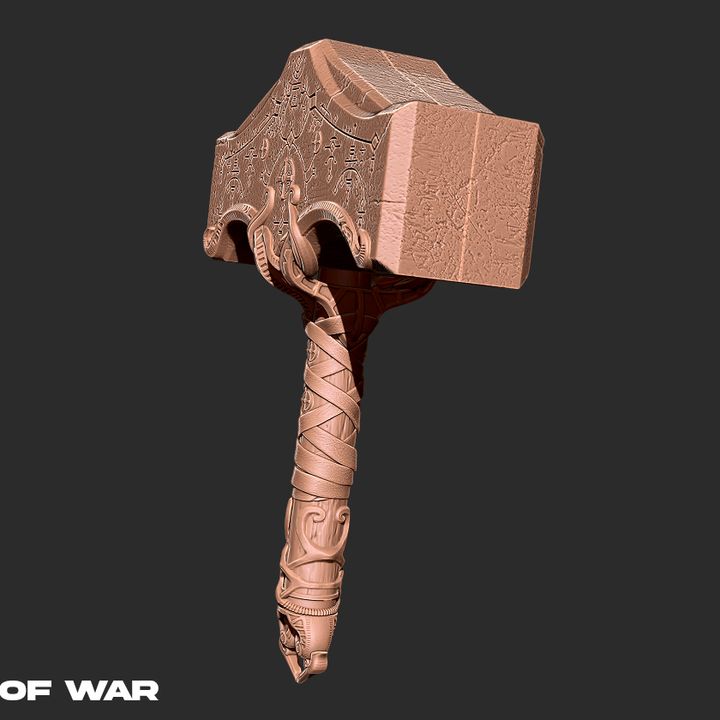 3D Printable Mjolnir 3D for cosplay by Printhub