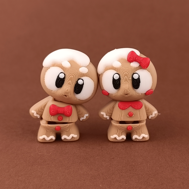 3D Printable Flexi GingerBread Cookie Print-in-place by 3DGOB