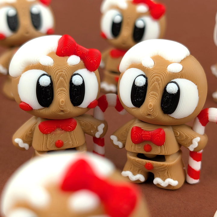 3D Printable Flexi GingerBread Cookie Print-in-place by 3DGOB
