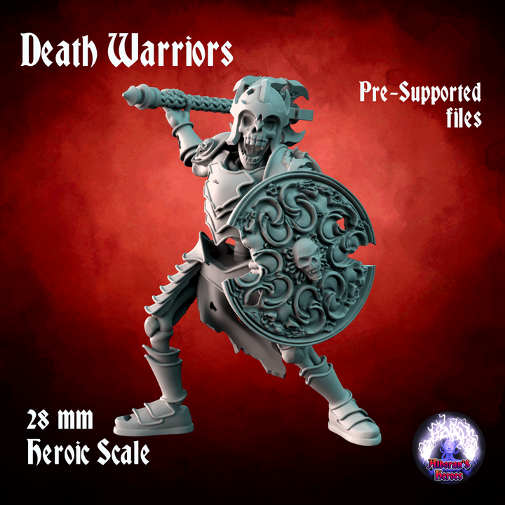 3D Printable Death warriors - Mace pose1 by Alboran's Heroes